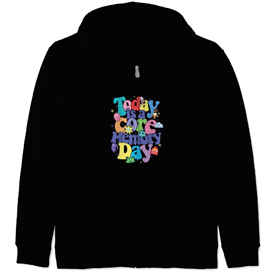 Disney Pixar Inside Out 2 Today Is A Core Memory Day Poster Zip Hoodies ...