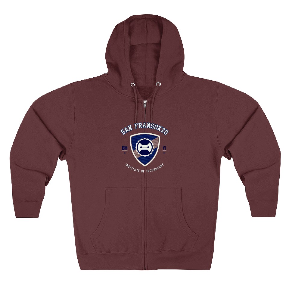Disney Big Hero San Fransokyo Institute Of Technology Logo Zip Hoodies